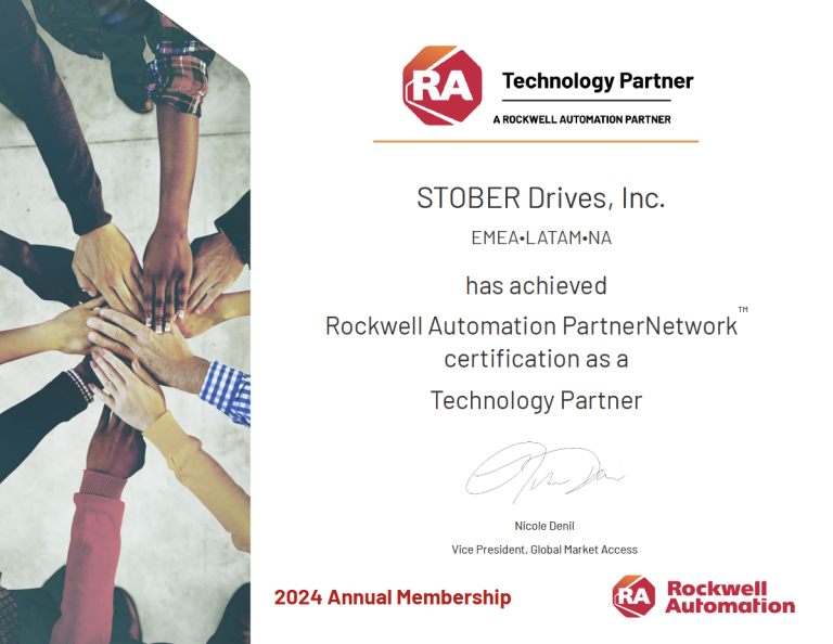 STOBER a proud Rockwell Automation Partner - Gearbox Manufacturer | STOBER